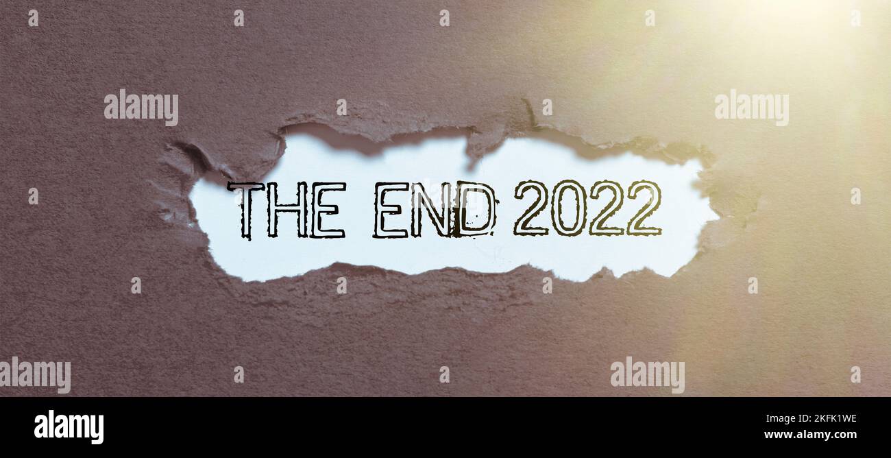 Handwriting text The End 2022. Conceptual photo Happy new year final ...