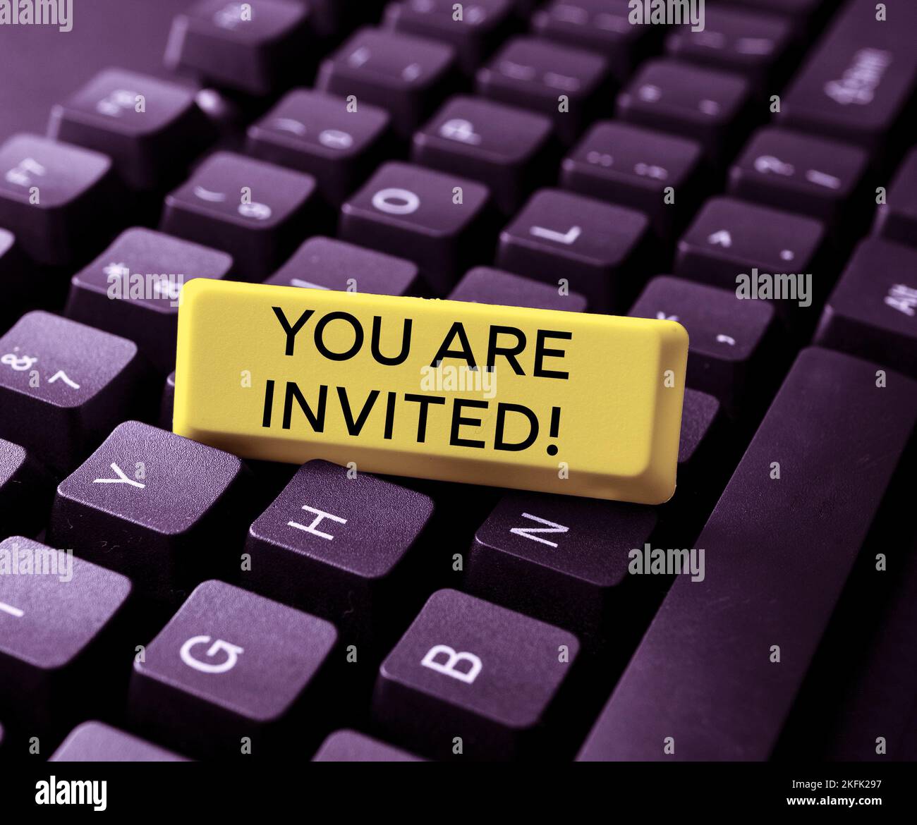 Sign displaying You Are Invited. Business idea Receiving and invitation ...