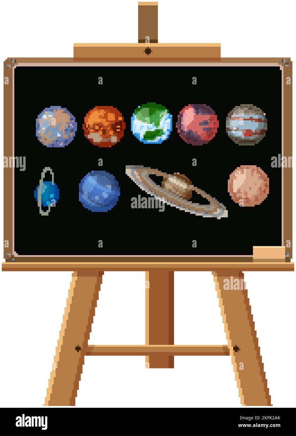 Space planets on blackboard illustration Stock Vector Image & Art - Alamy