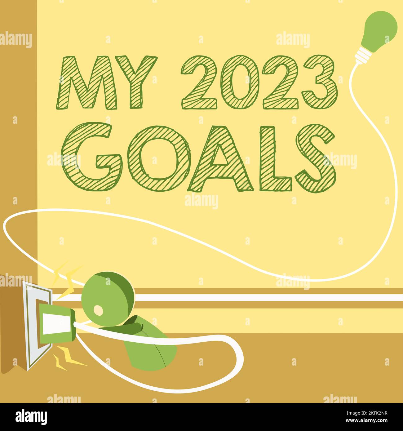 Text showing inspiration My 2023 Goals. Word for setting up personal ...