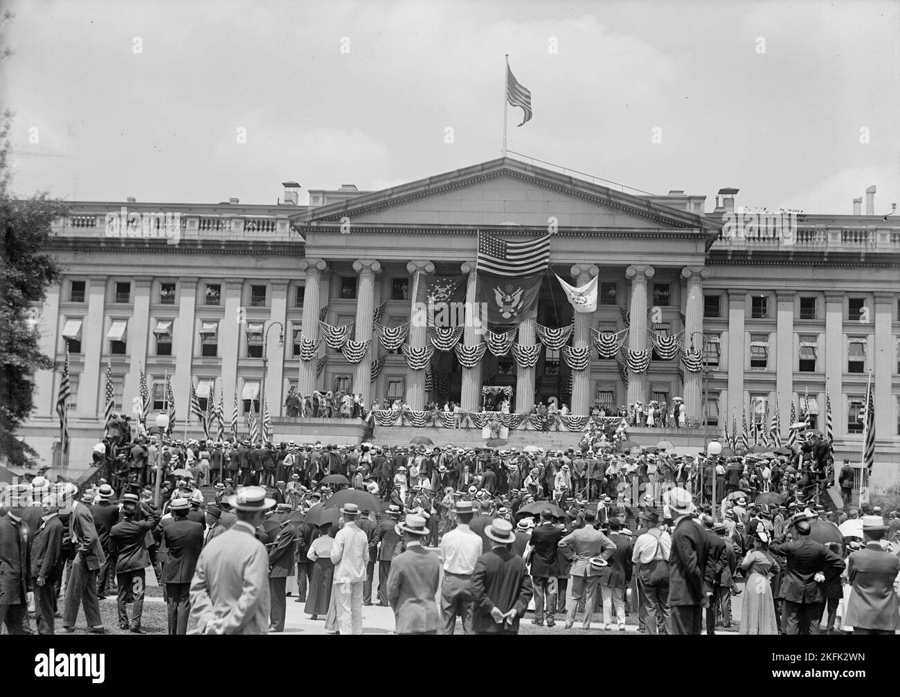 Crowd building exterior architecture stars and stripes hi-res stock ...