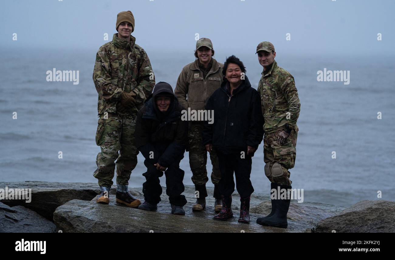 Airmen with Joint Task Force-Nome meet with community members during ...