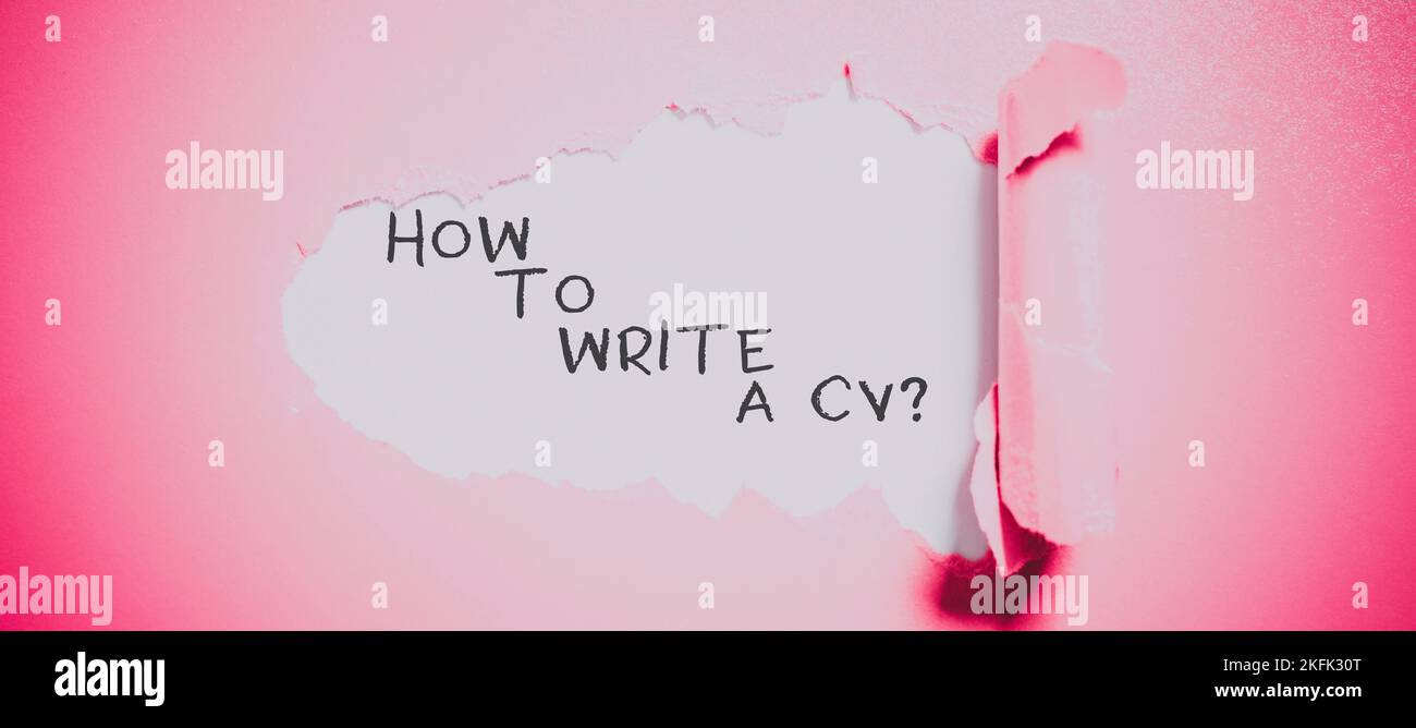 Handwriting text How To Write A Cv. Internet Concept Recommendations to ...