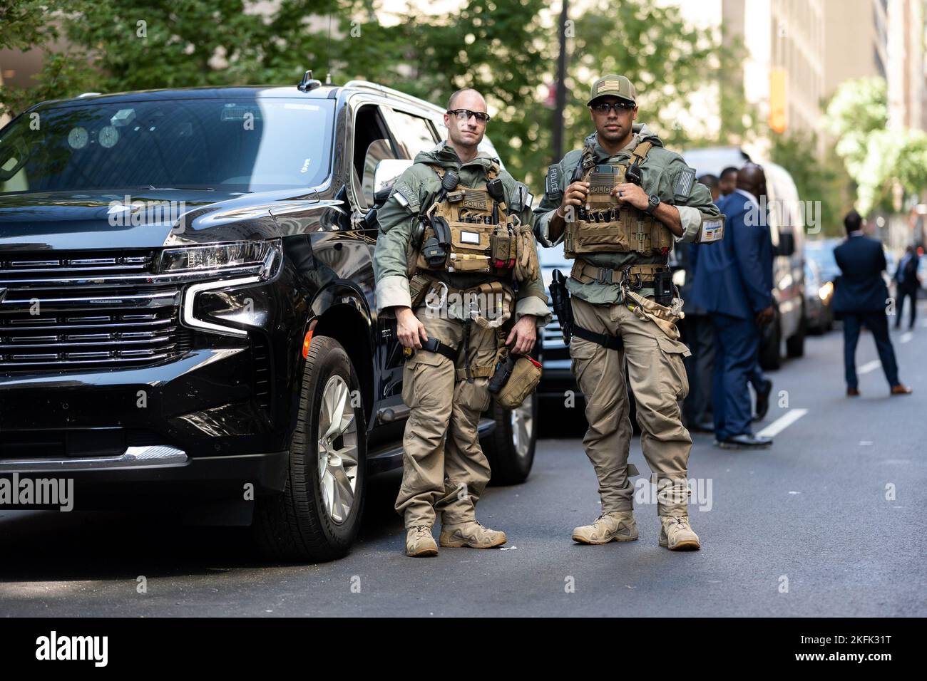 Members of the U.S. Secret Service provide security during the United ...