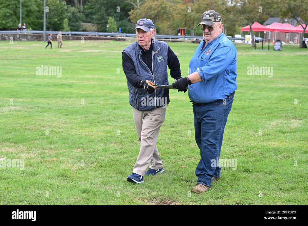Bobby Jacques and Robert Kenyon, volunteers from Hanscom Air Force Base ...