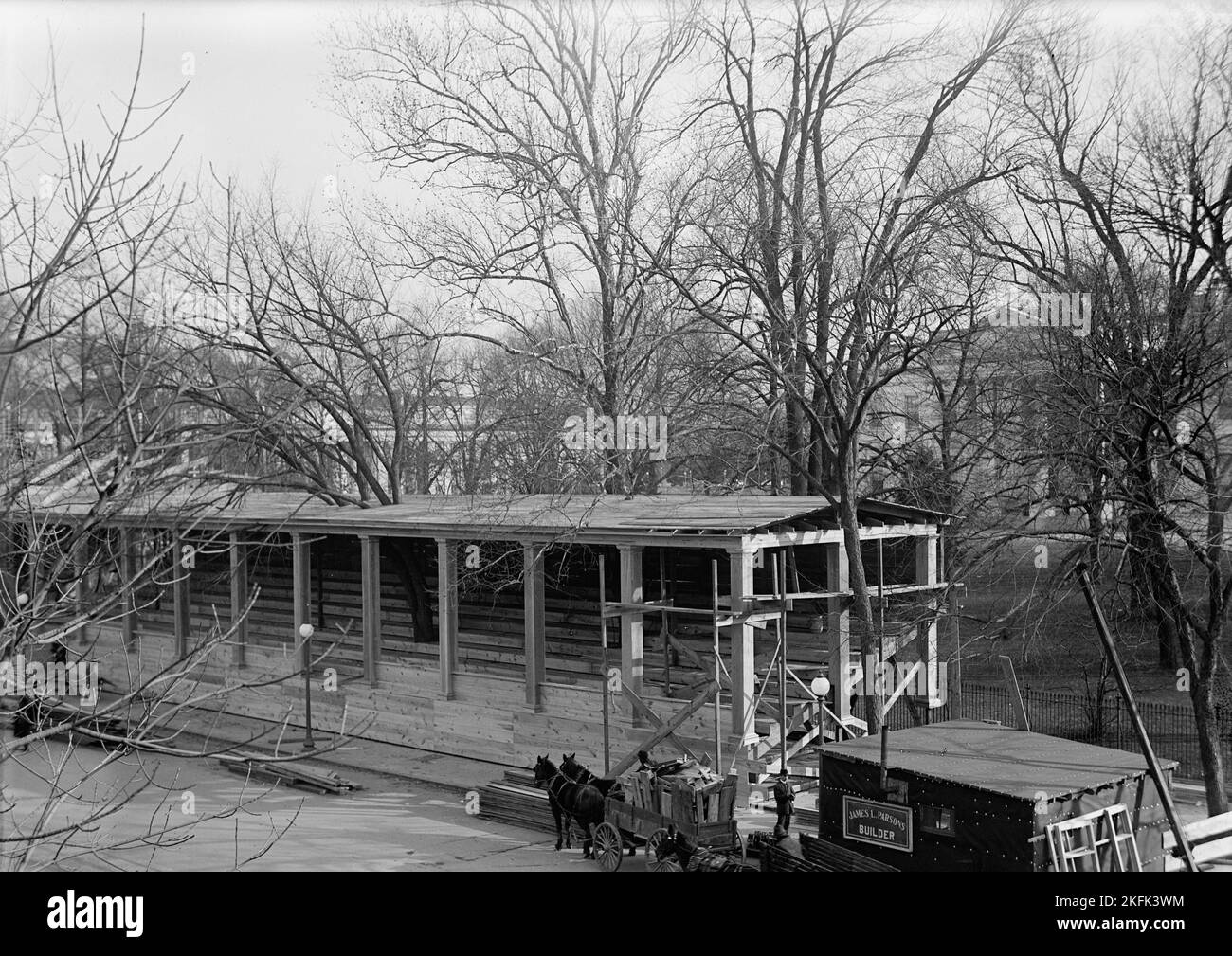 Inaugural Stands - Court of Honor Before White House, 1913 Stock Photo ...