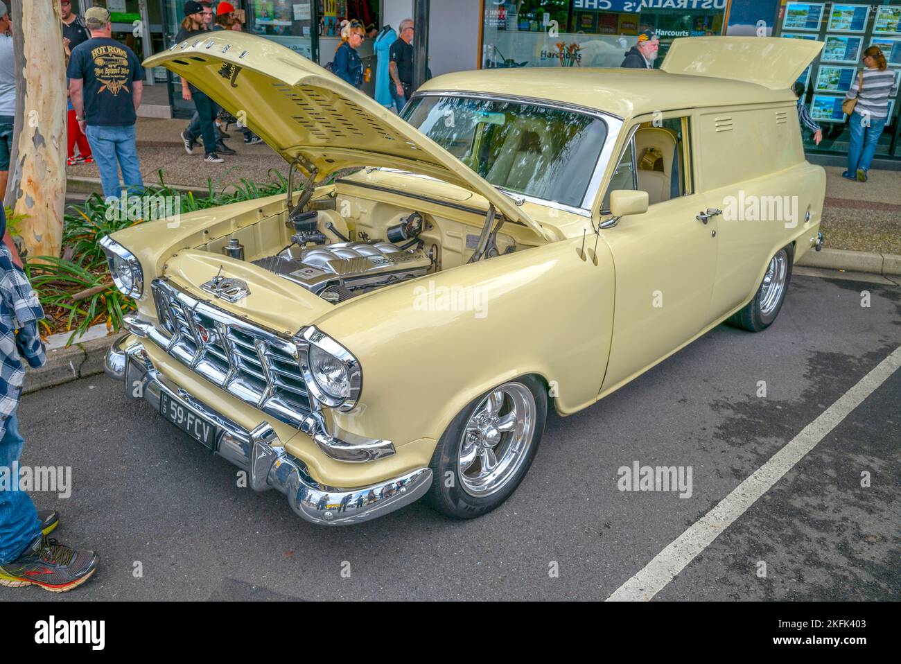 1959 FC Holden station wagon v8 at the Cooly Rocks On retro festival at ...