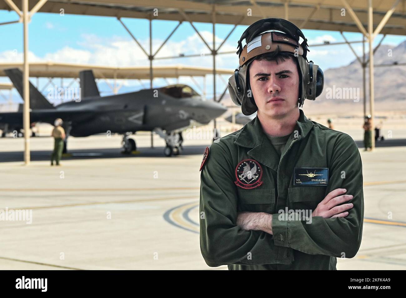 U S Marine Corps Lance Cpl Steven Engelhardt Plane Captain From Marine Operational Test