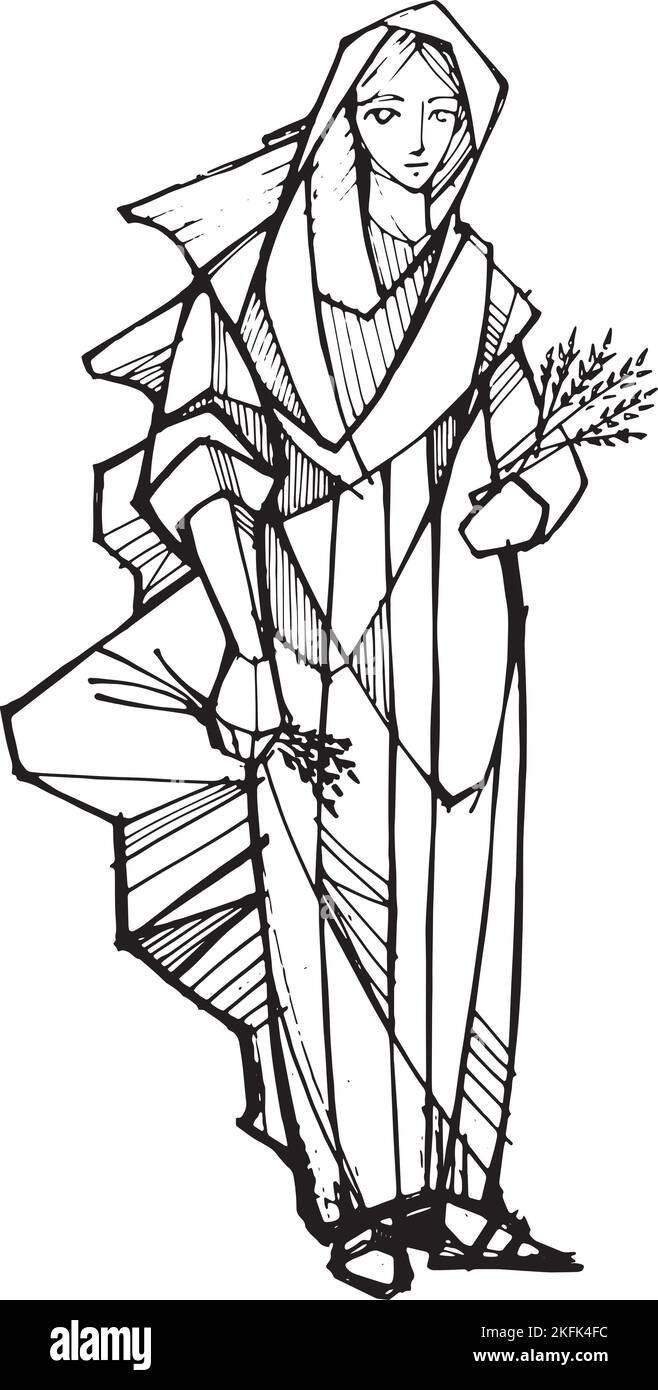 Hand drawn vector illustration or drawing of Ruth Stock Vector Image ...