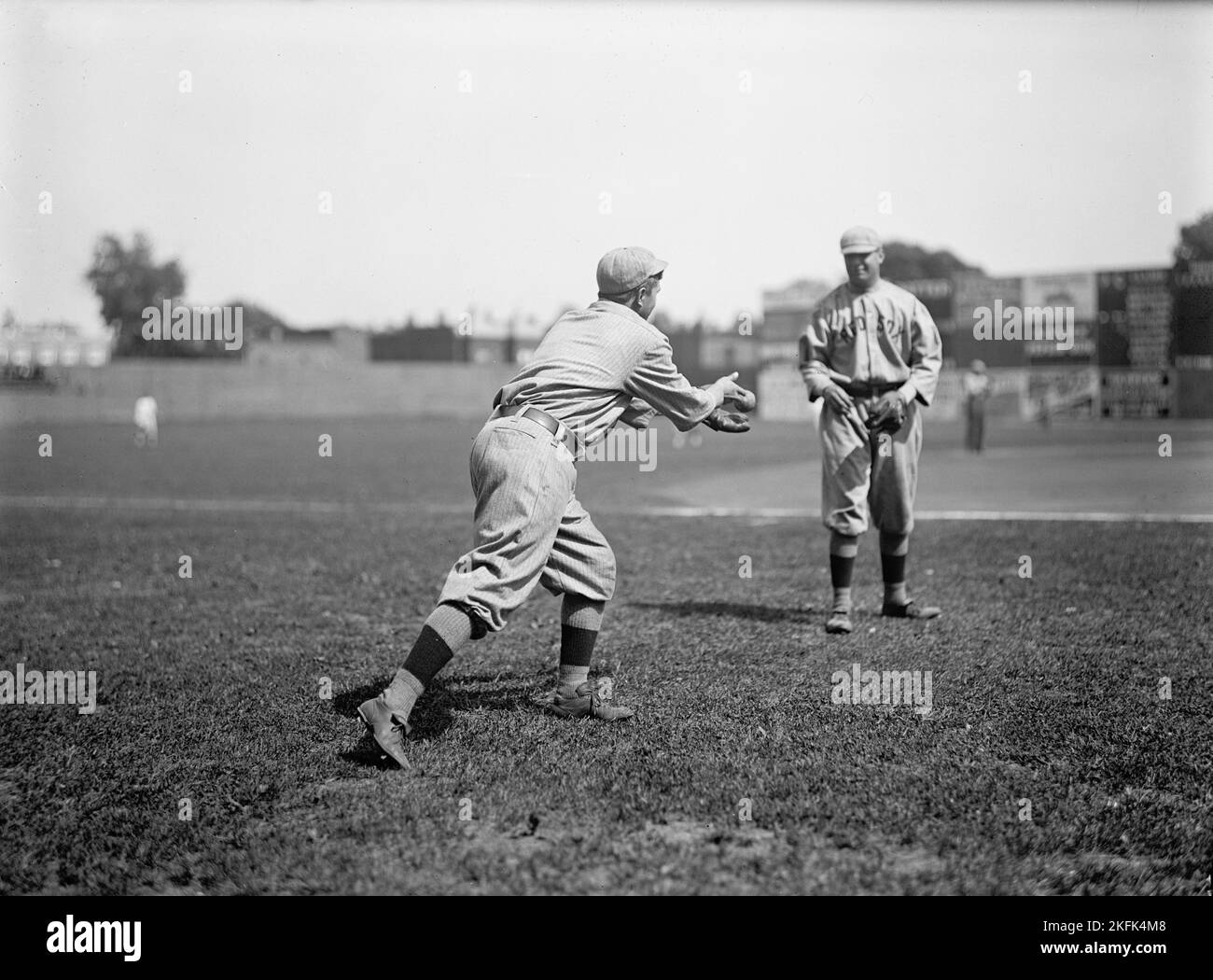 Harry Hooper, Left; Unidentified, Right; Boston Al (Baseball), 1913 ...