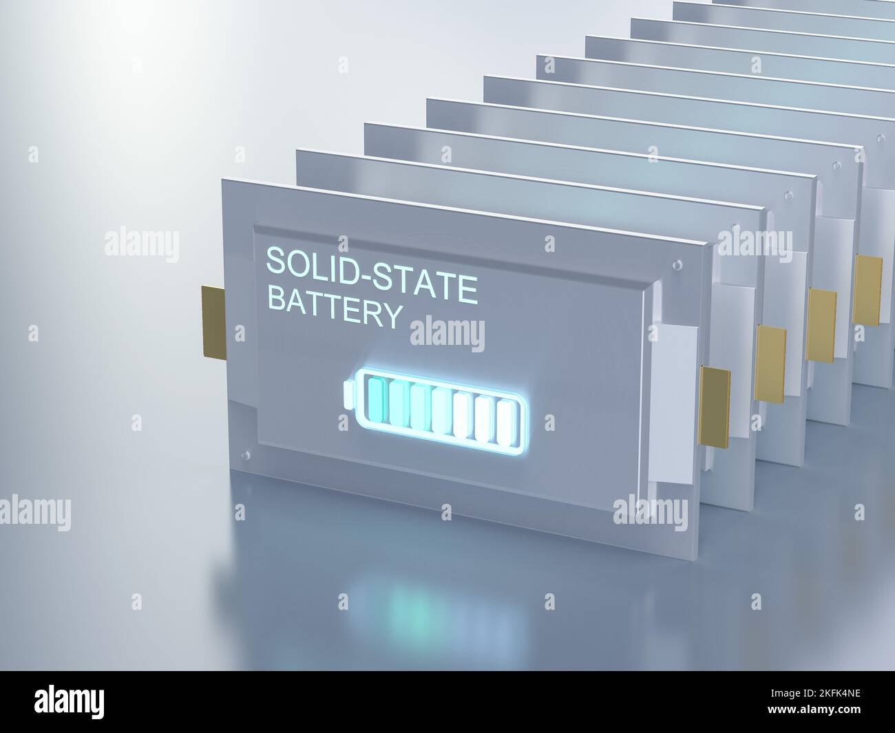 3d rendering group of solid-state or rechargeable batteries Stock Photo ...
