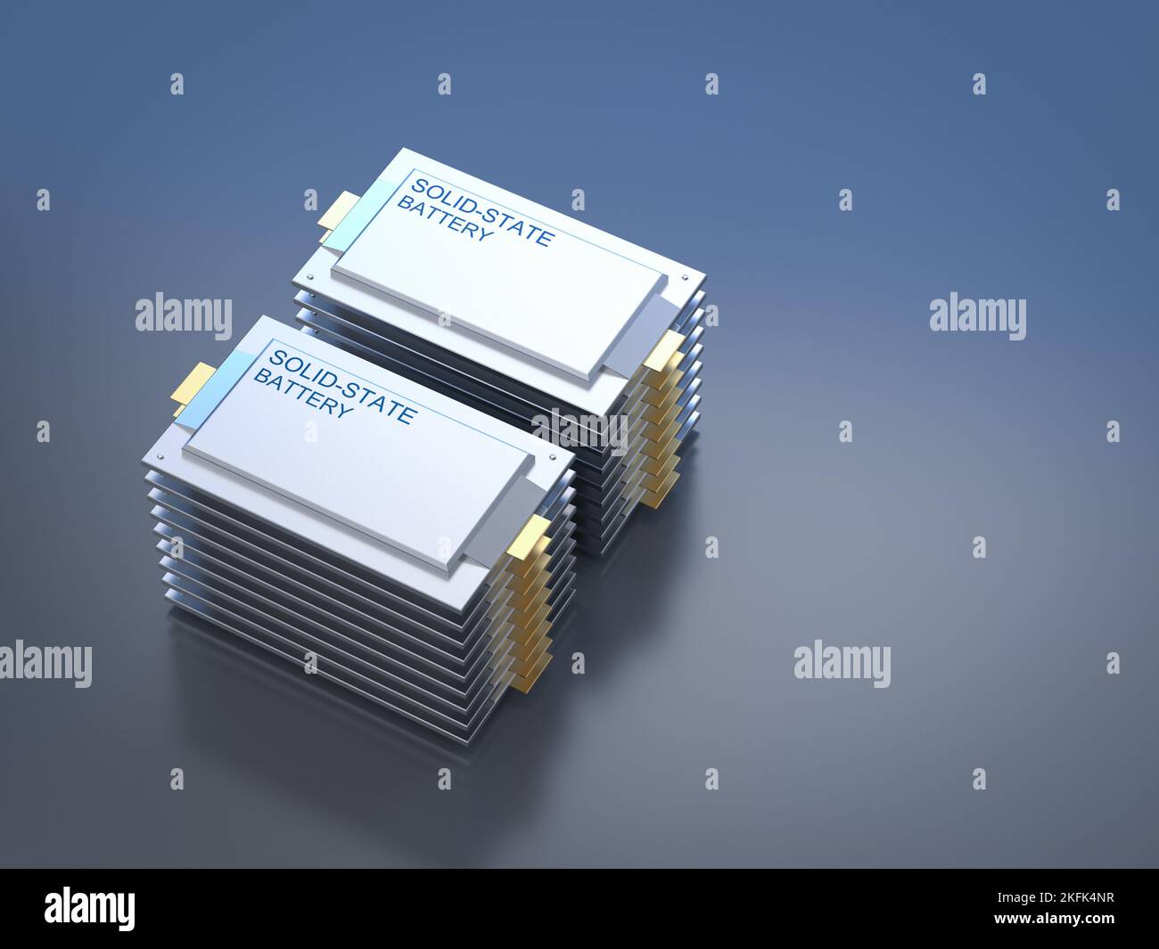 3d rendering group of solid-state or rechargeable batteries Stock Photo ...