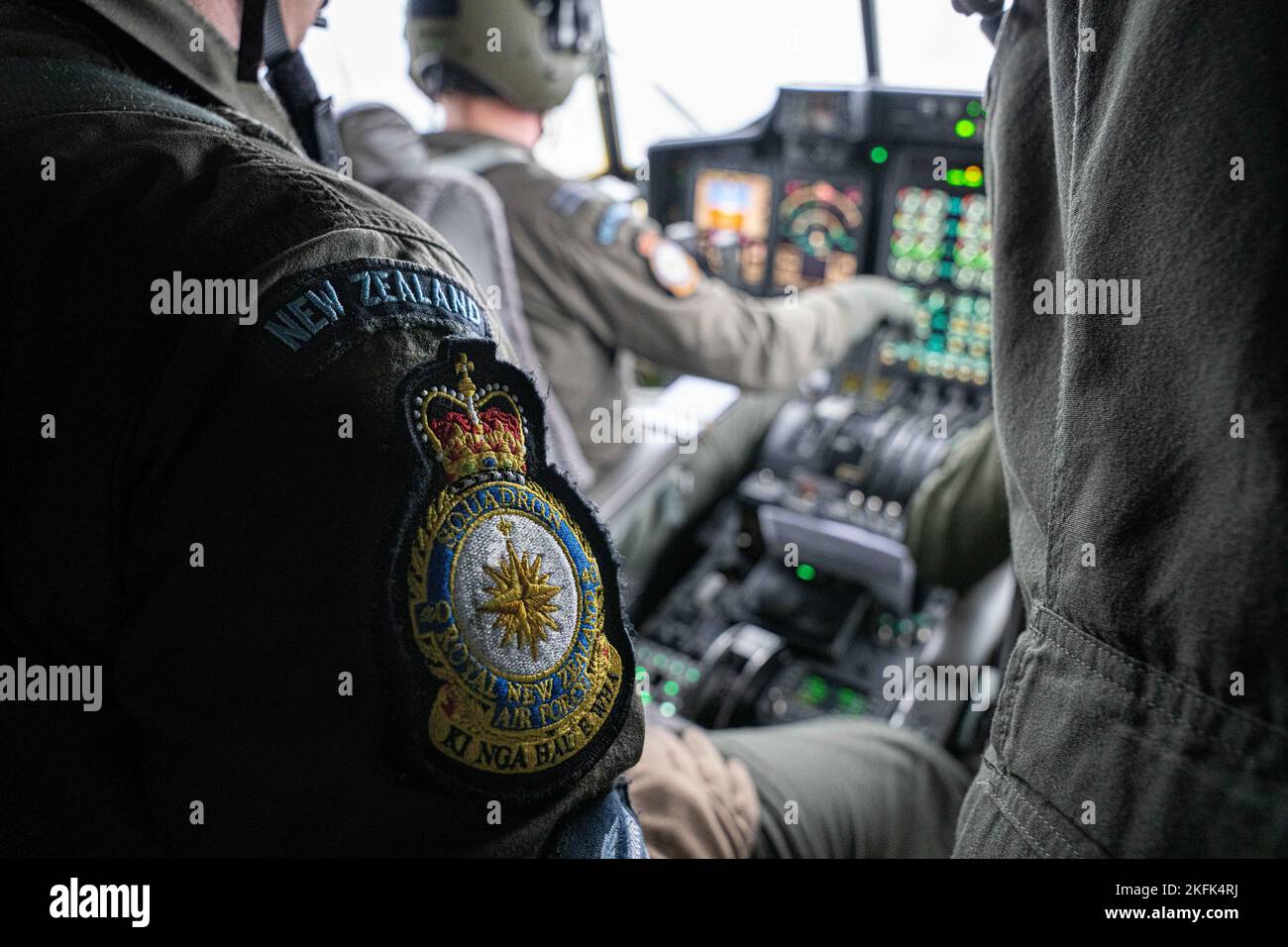 Members of the Royal New Zealand Air Force’s No. 40 Squadron, conduct a ...
