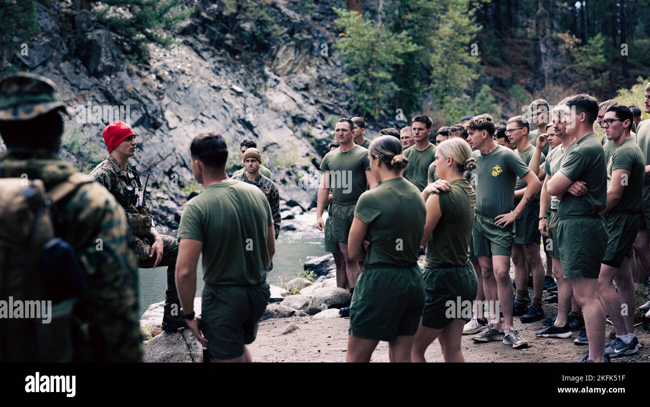 U.S. Marine Corps Sgt. David Ricketts II, a mountain warfare instructor ...
