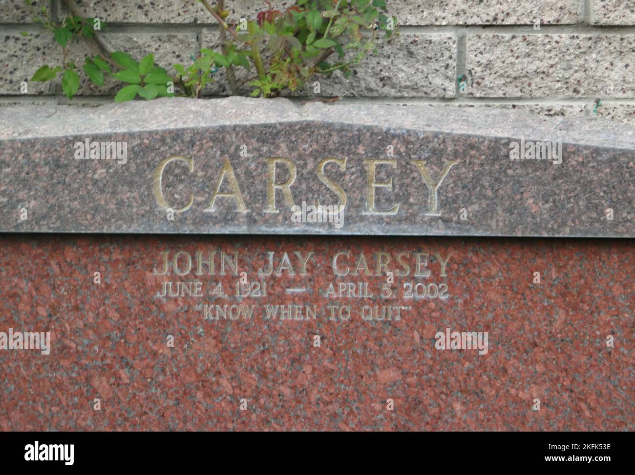 Los Angeles, California, USA 16th November 2022 Producer/writer John Jay Carsey's Grave at ...
