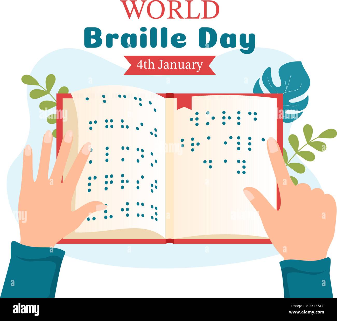 World Braille Day on 4th of January with Text by Alphabet for Means of ...