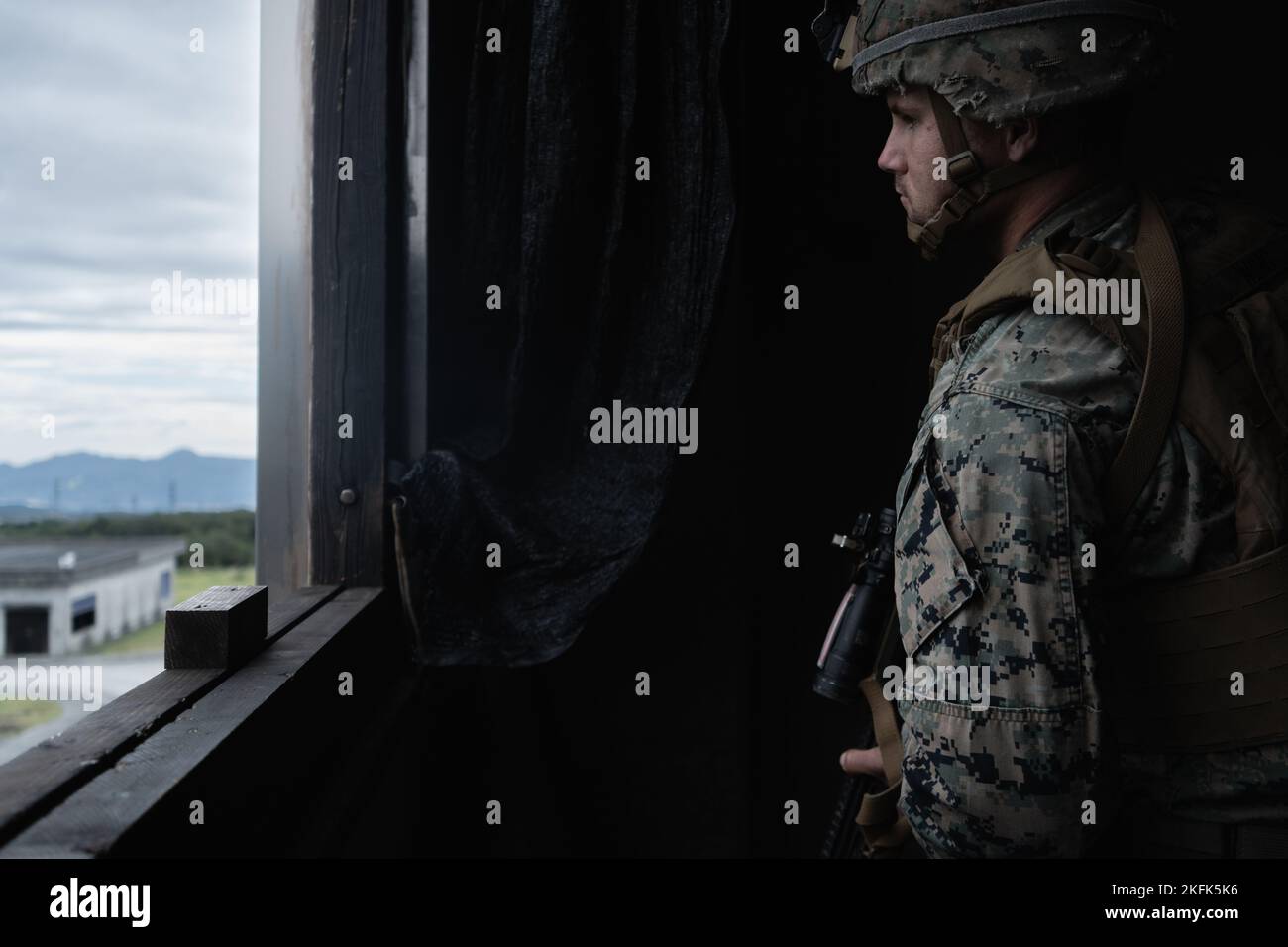 U.S. Marine Corps Lance Cpl. Levi Wing, a rifleman with 3d Battalion ...