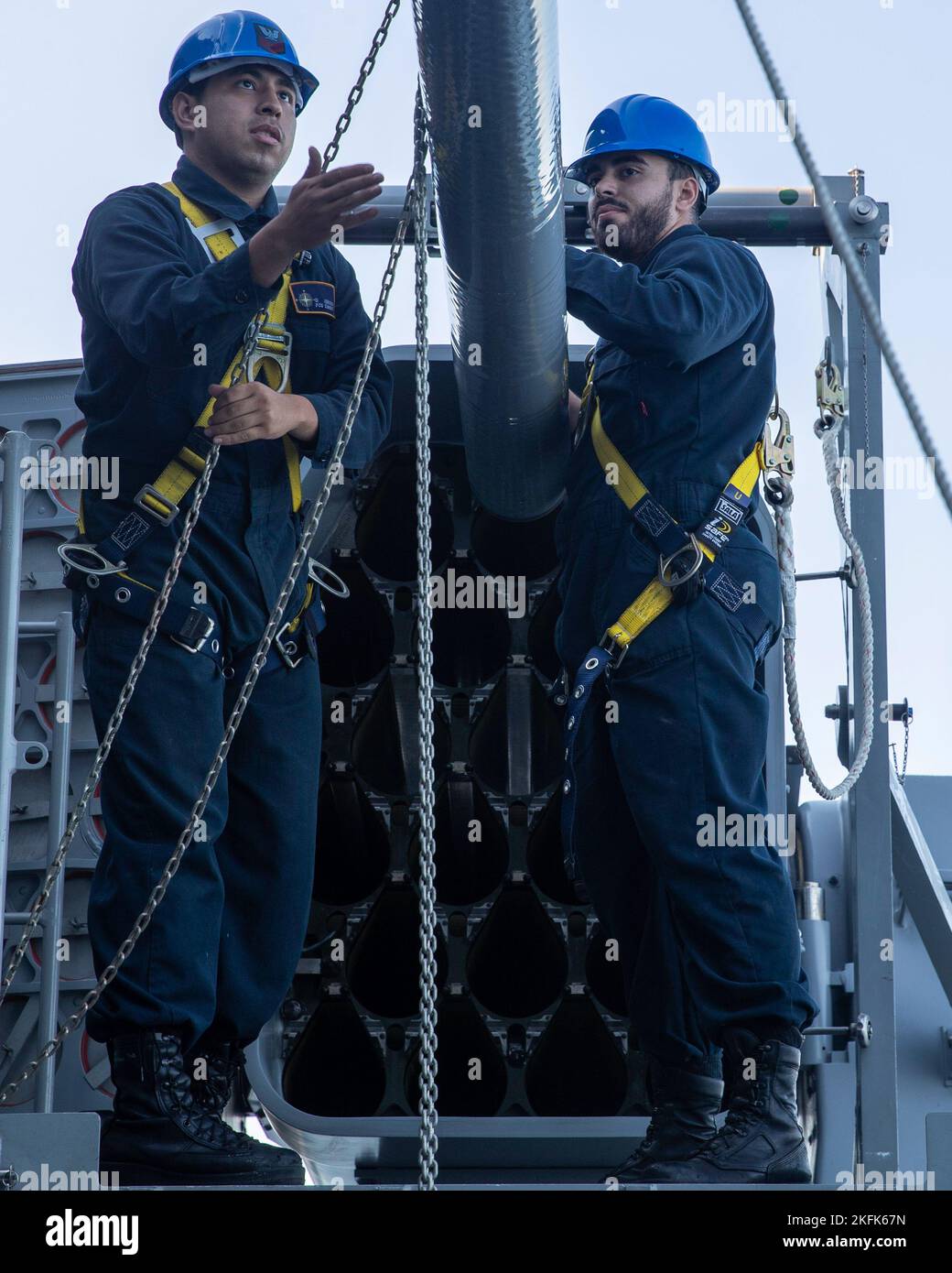 Fire Controlman 2nd Class Carlos Espinosa, right, from Miami, and Fire ...