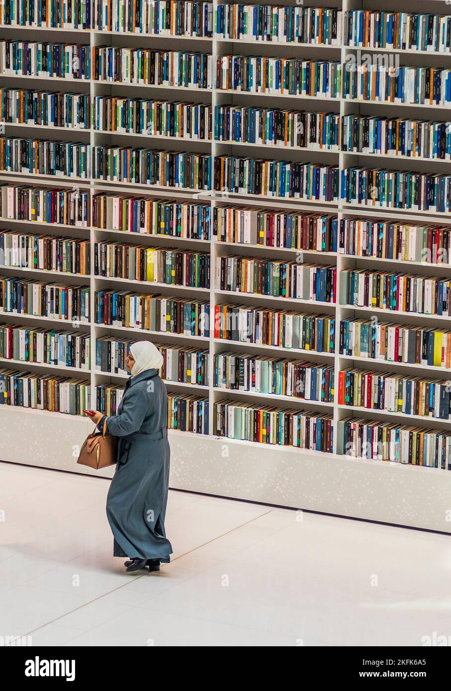 Dubai, UAE - 10.15.2022 - At Sheikh Mohammed Bin Rashid public library ...