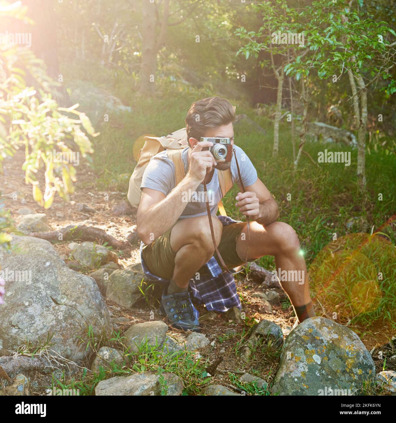 Leave nothing but footprints, take nothing but pictures. a handsome man ...