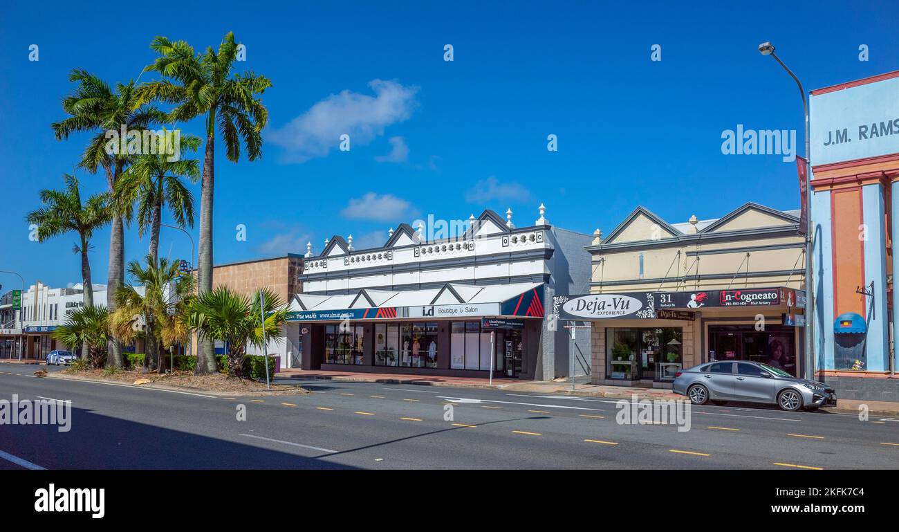 Art Deco shops in the CBD of Mackay Stock Photo - Alamy