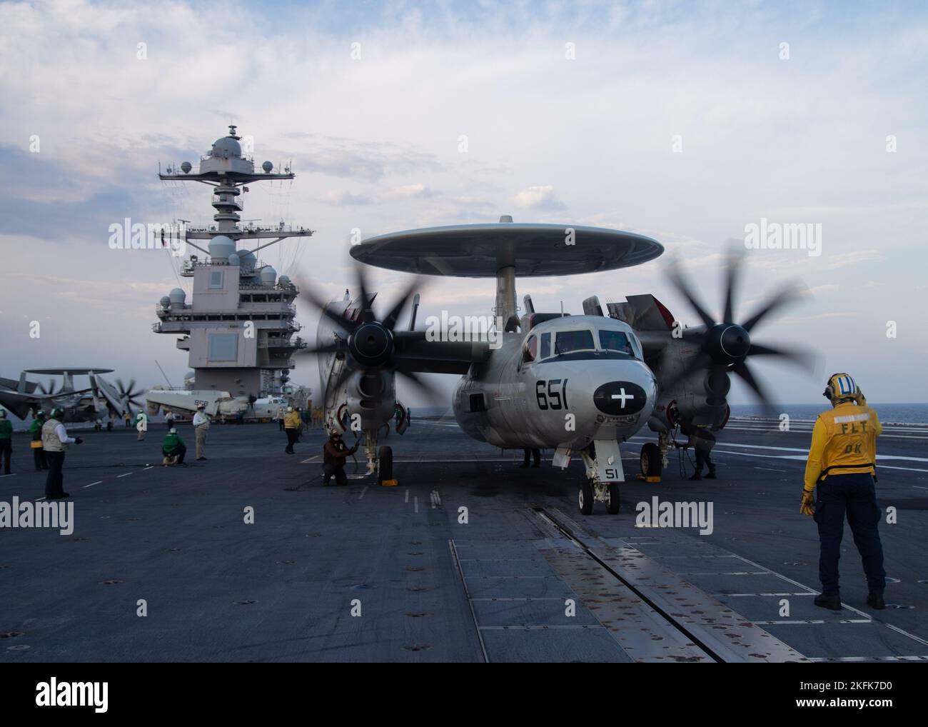 An E2-D Hawkeye, attached to the “Greyhawks” of Airborne Command and ...