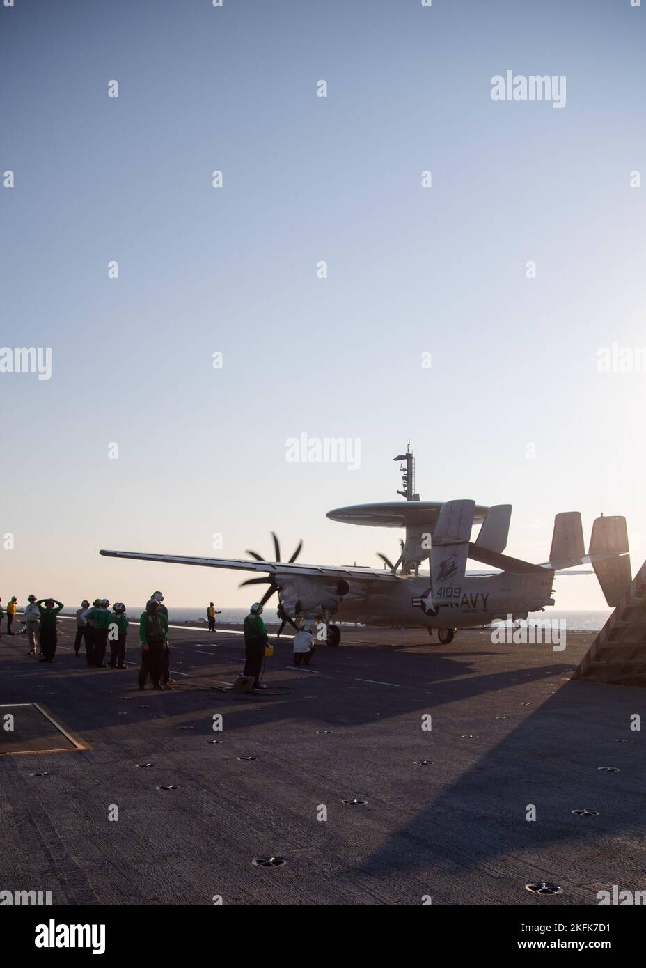 An E2-D Hawkeye, attached to the “Greyhawks” of Airborne Command and ...