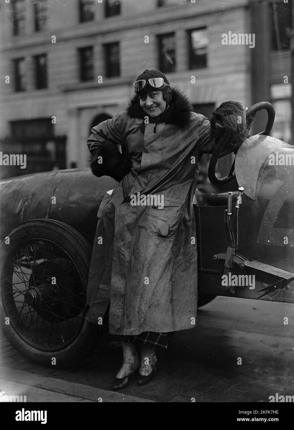 Miss Eleanor Blevins, Movie Star, Aviatrix, Auto Fiend, 1915 Stock ...