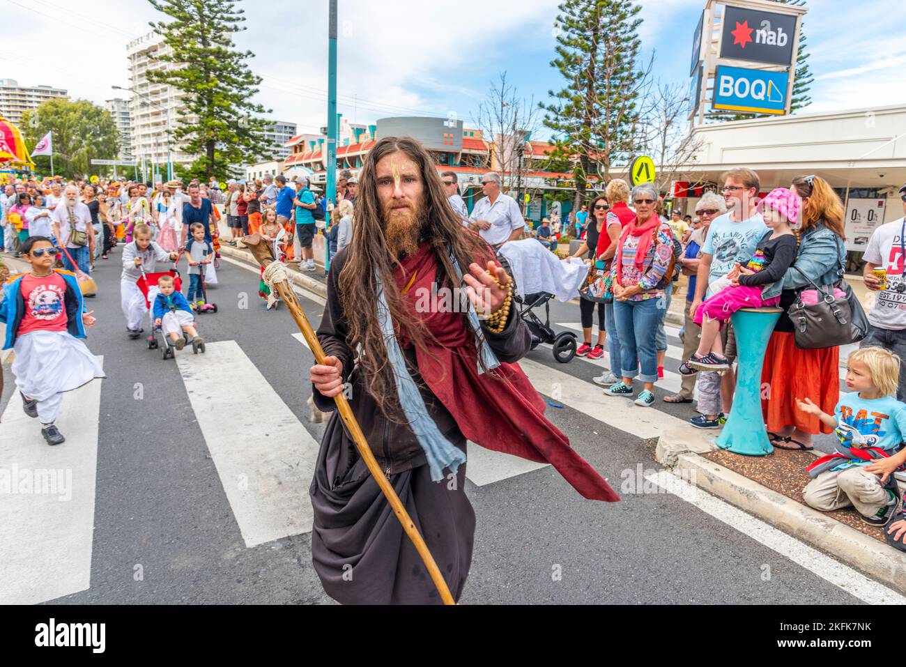 Hare Krishna's from the farm at Eungella in the parade at the Cooly ...
