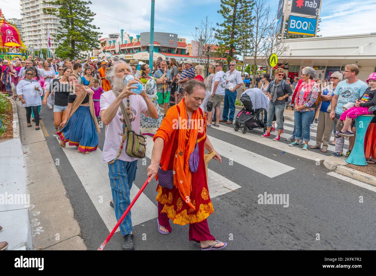 Hare Krishna's from the farm at Eungella in the parade at the Cooly ...