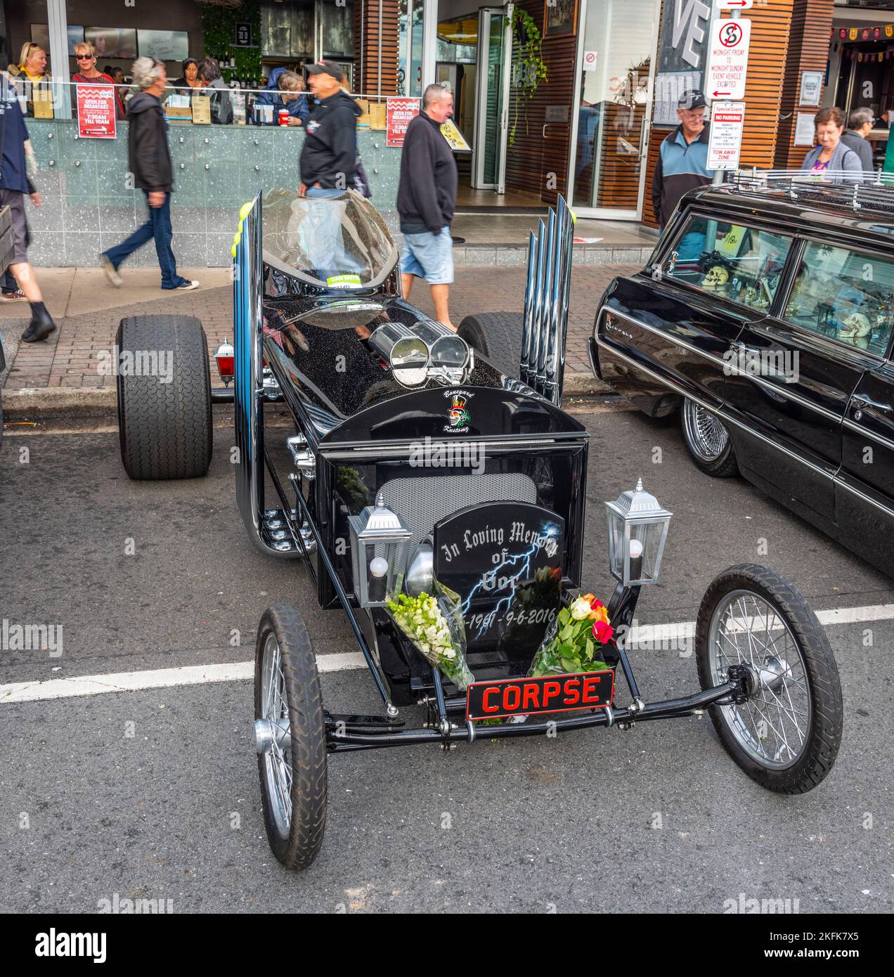 customised hot rod at Cooly Rocks On at Coolangatta, gold coast ...