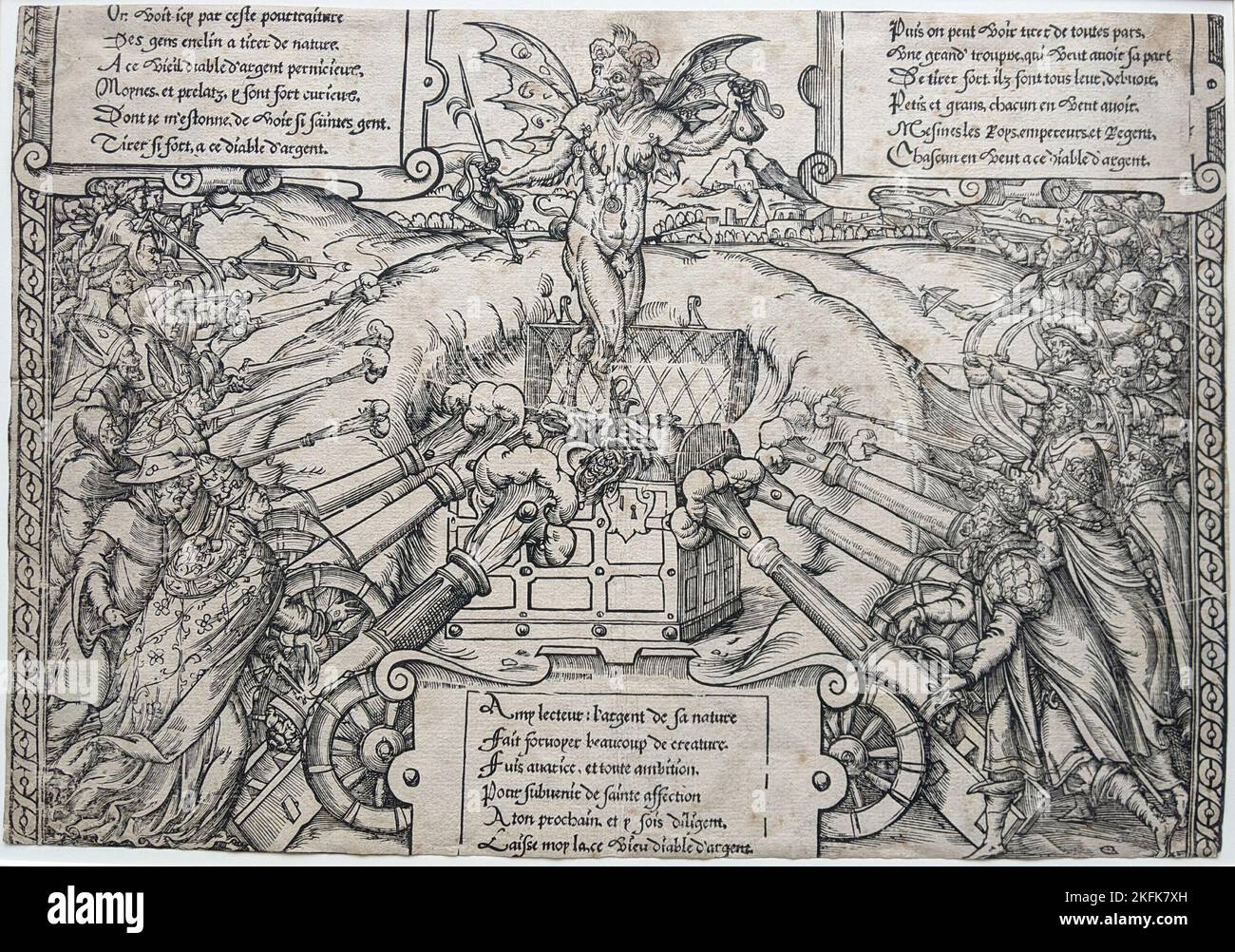 The Money Devil, second half of the 16th century. Cardinals, bishops ...