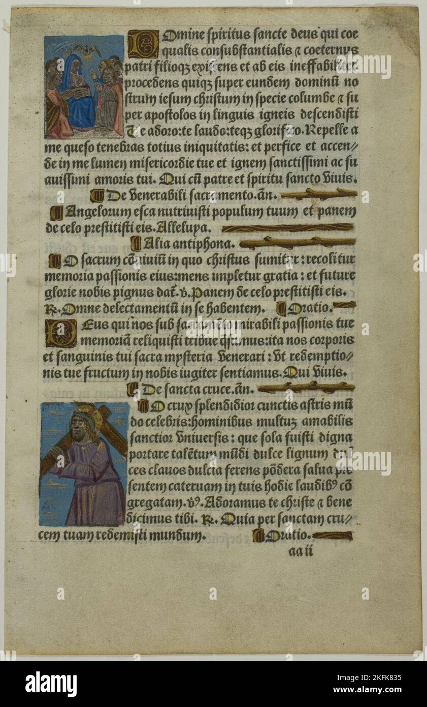 Pentecost and Christ Carrying the Cross, c. 1500 Stock Photo - Alamy