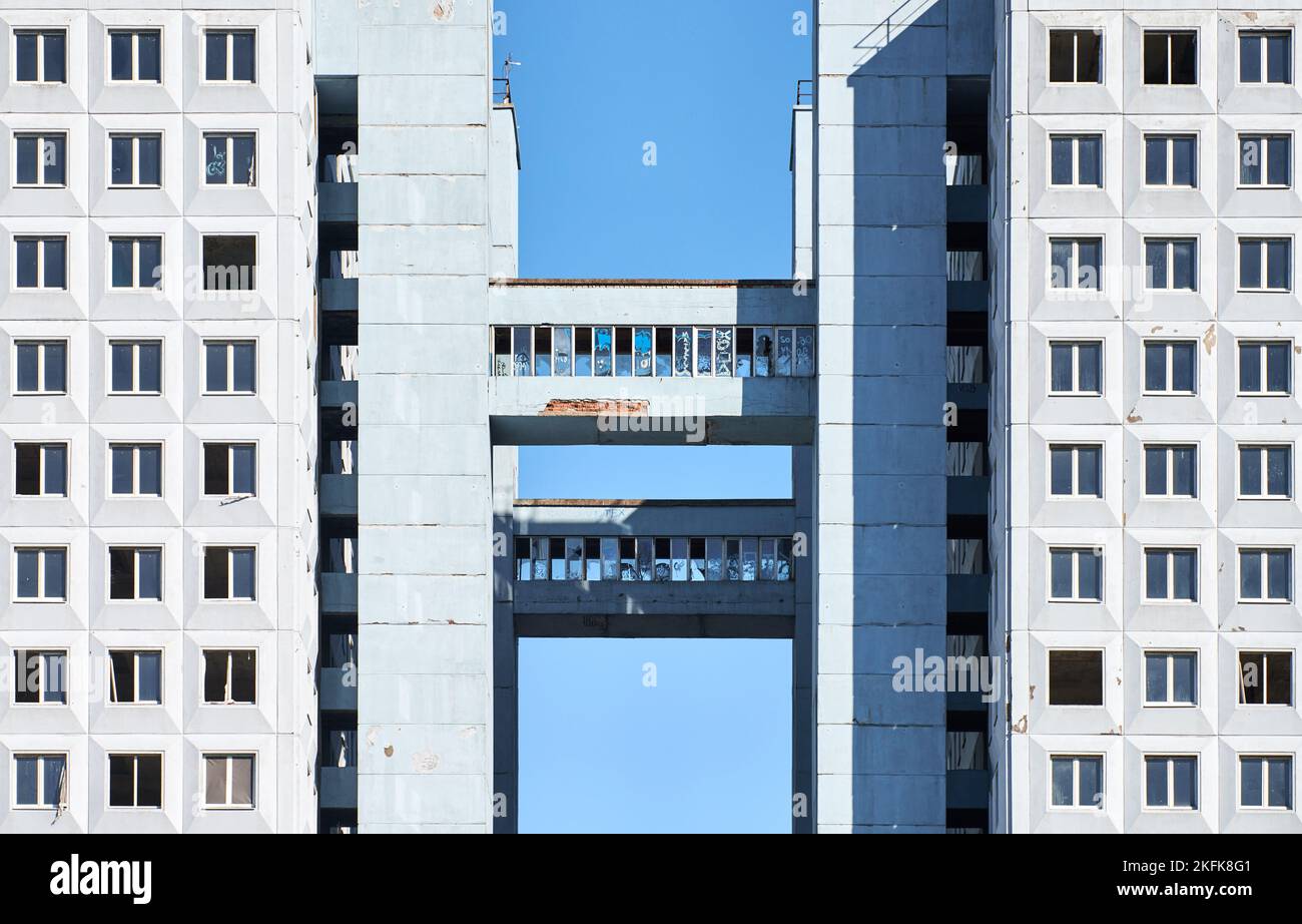 House of Soviets in Kaliningrad city, Russia, abandoned high rise ...