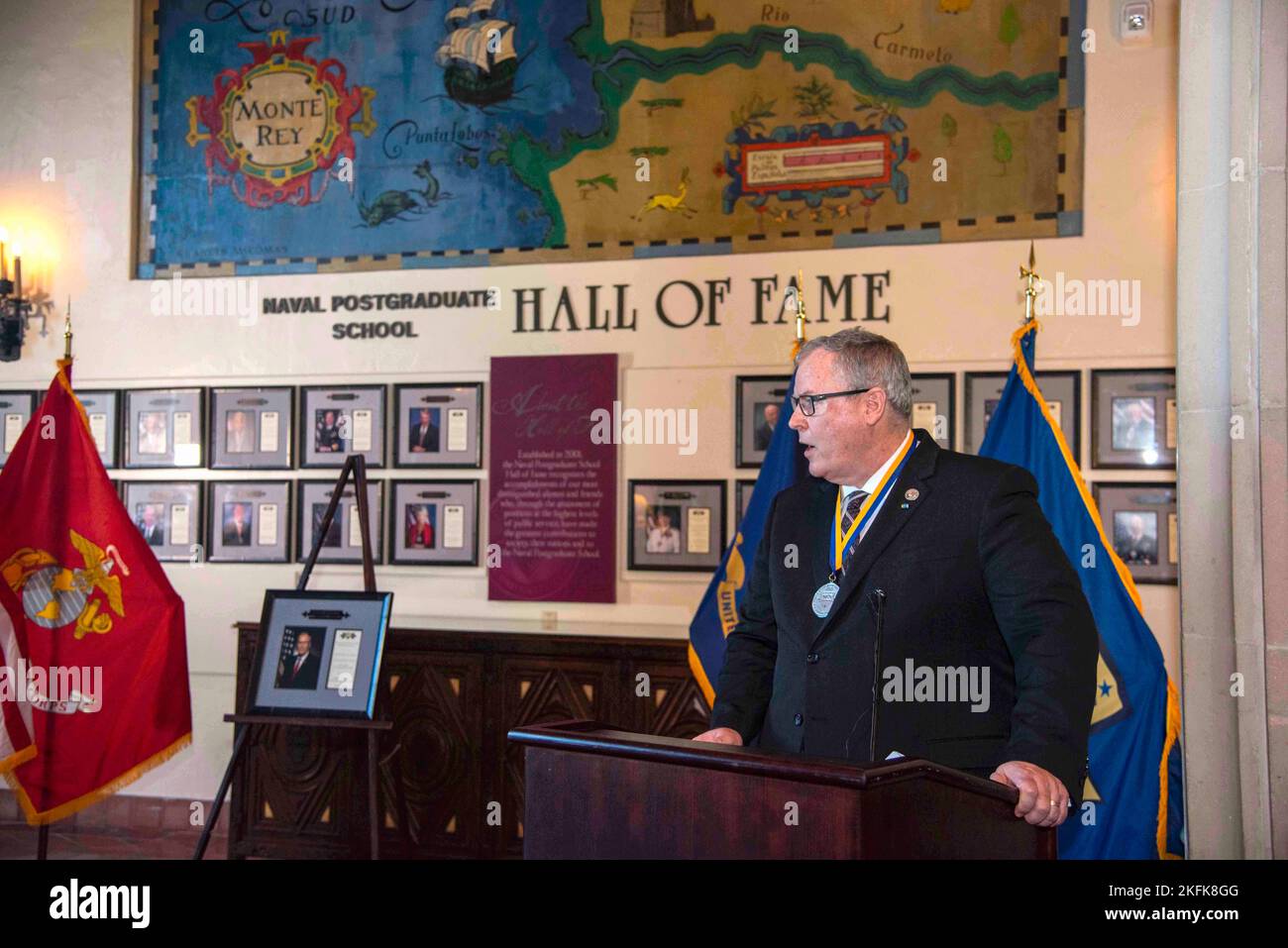 The Honorable Robert O. Work addresses the crowd during his Hall of ...