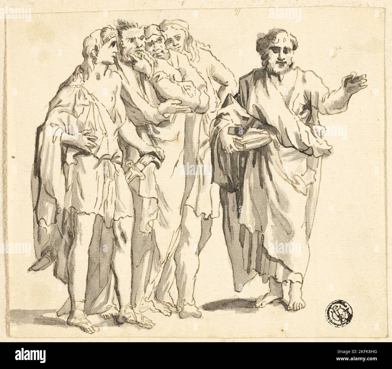 Saint Paul Preaching, 18th century Stock Photo - Alamy