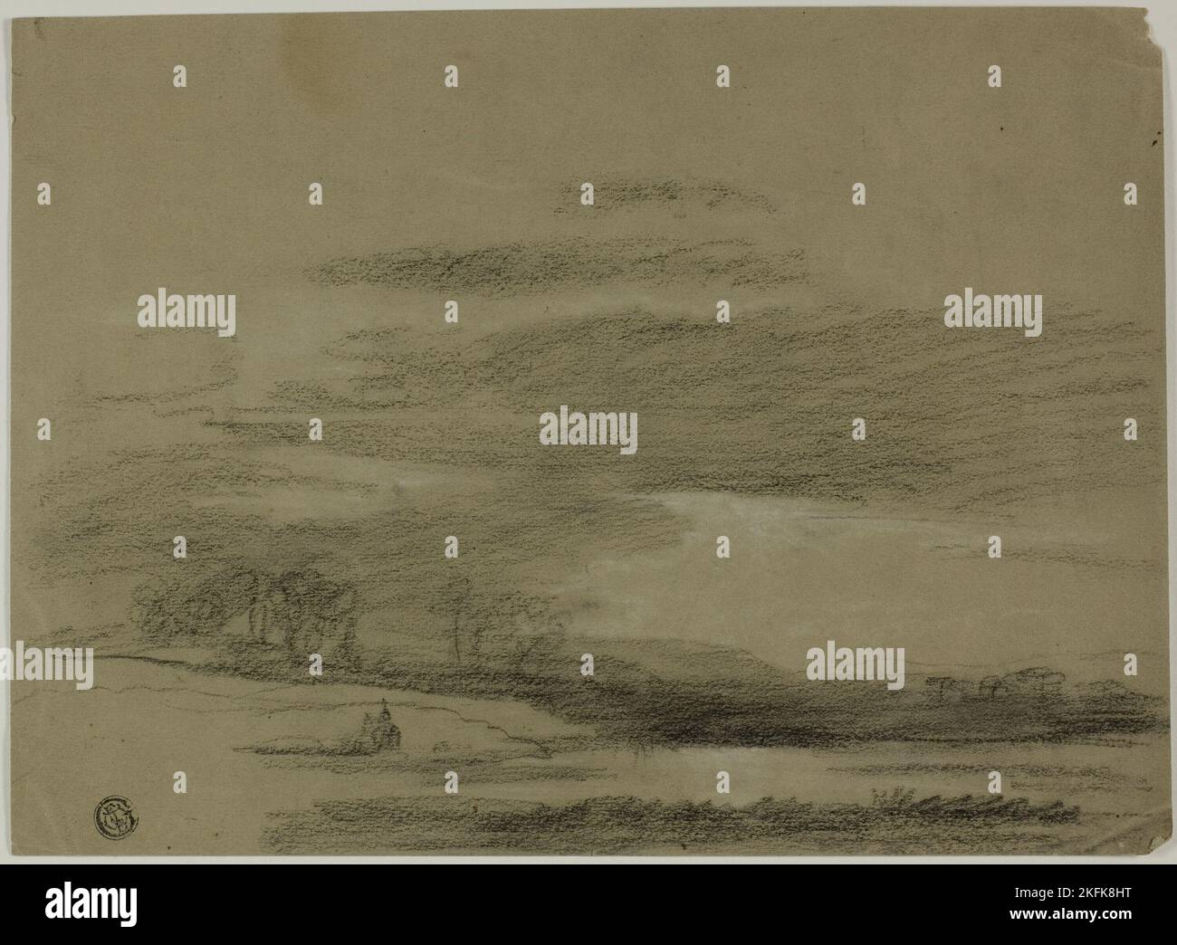 Landscape with Sun Breaking Through Clouds, n.d Stock Photo - Alamy