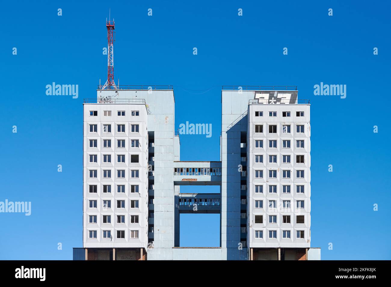 House of Soviets in Kaliningrad city, Russia, abandoned high rise ...