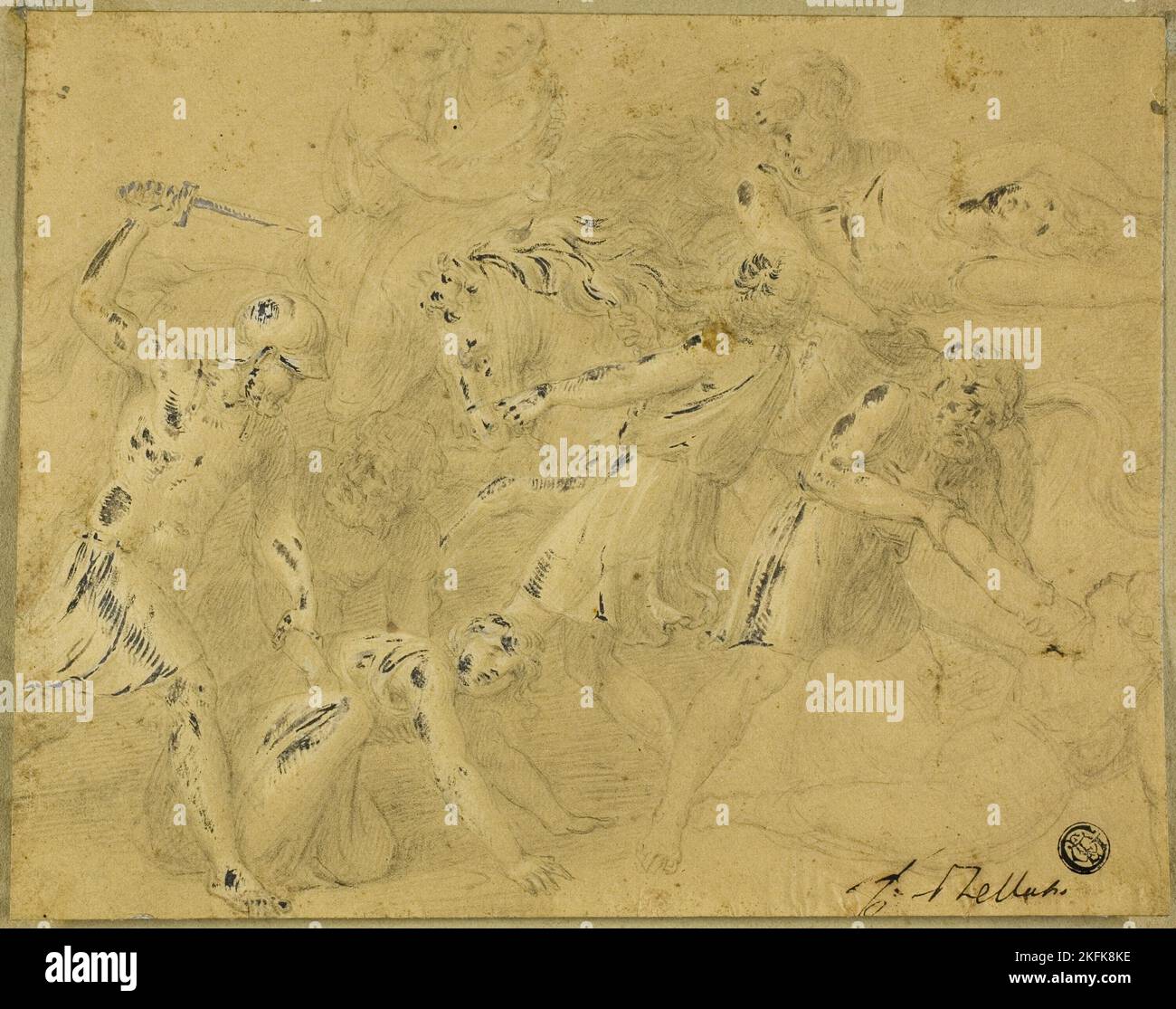 Rape of the Sabines, 18th century. Roman mythology Stock Photo - Alamy