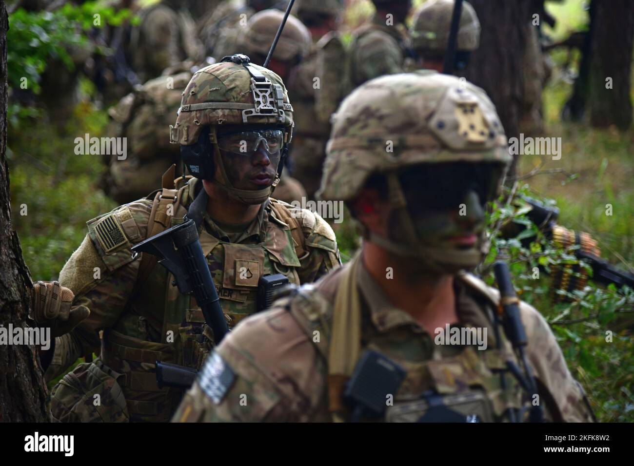 U.S. Army Pfc. Mason Tucker, assigned to the 1st Battalion, 503rd ...