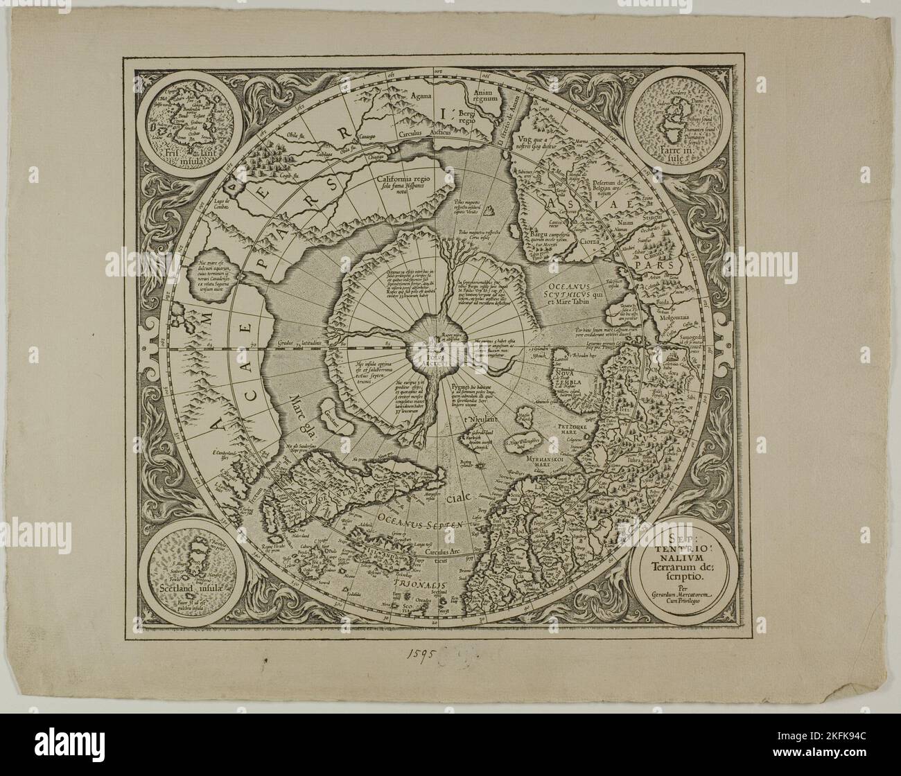 Map of the Mercator Projection, 1595, reprinted 1889 Stock Photo - Alamy
