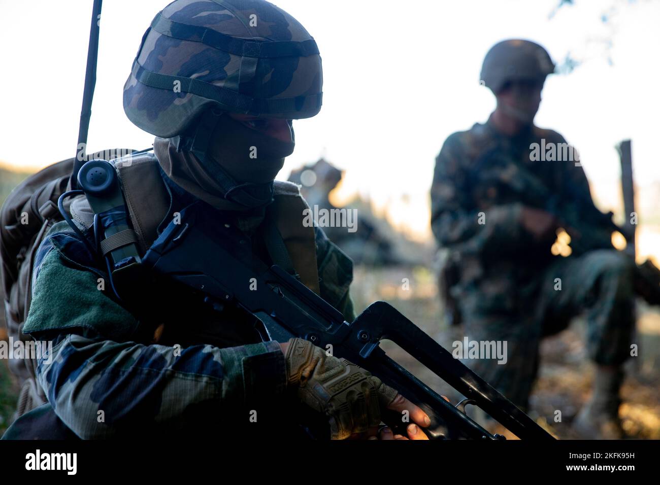 A French Soldier with the 4th Airmobile Brigade prepares to advance ...
