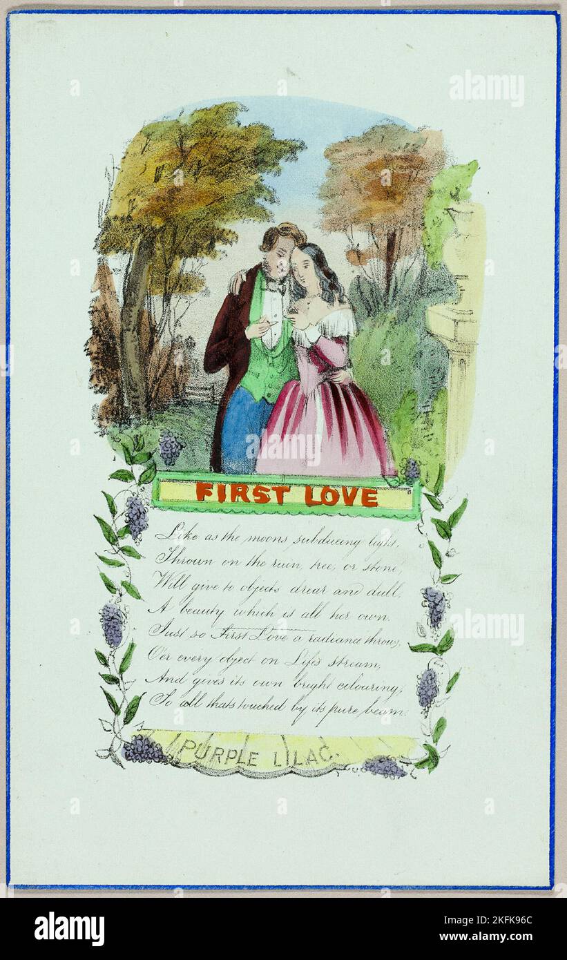 First Love (Valentine), c. 1840 Stock Photo - Alamy