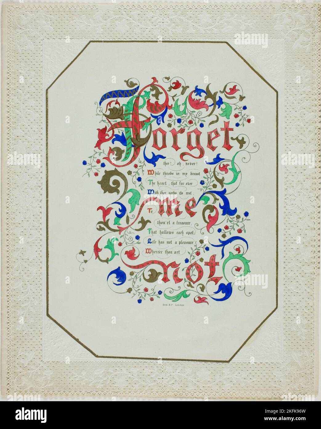 Forget Me Not (valentine), n.d Stock Photo - Alamy