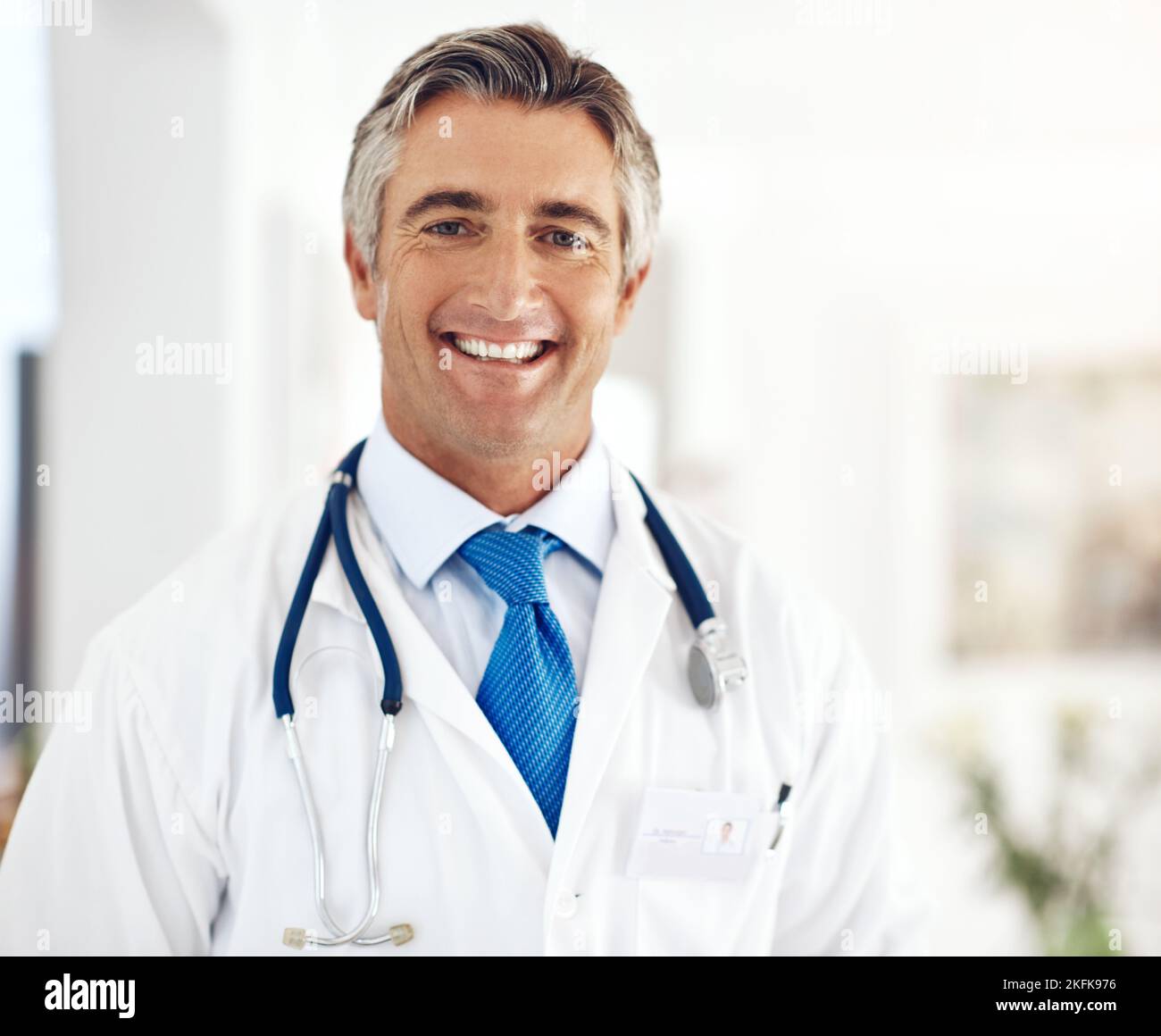 Youre looking great. Cropped portrait of a handsome mature male doctor ...