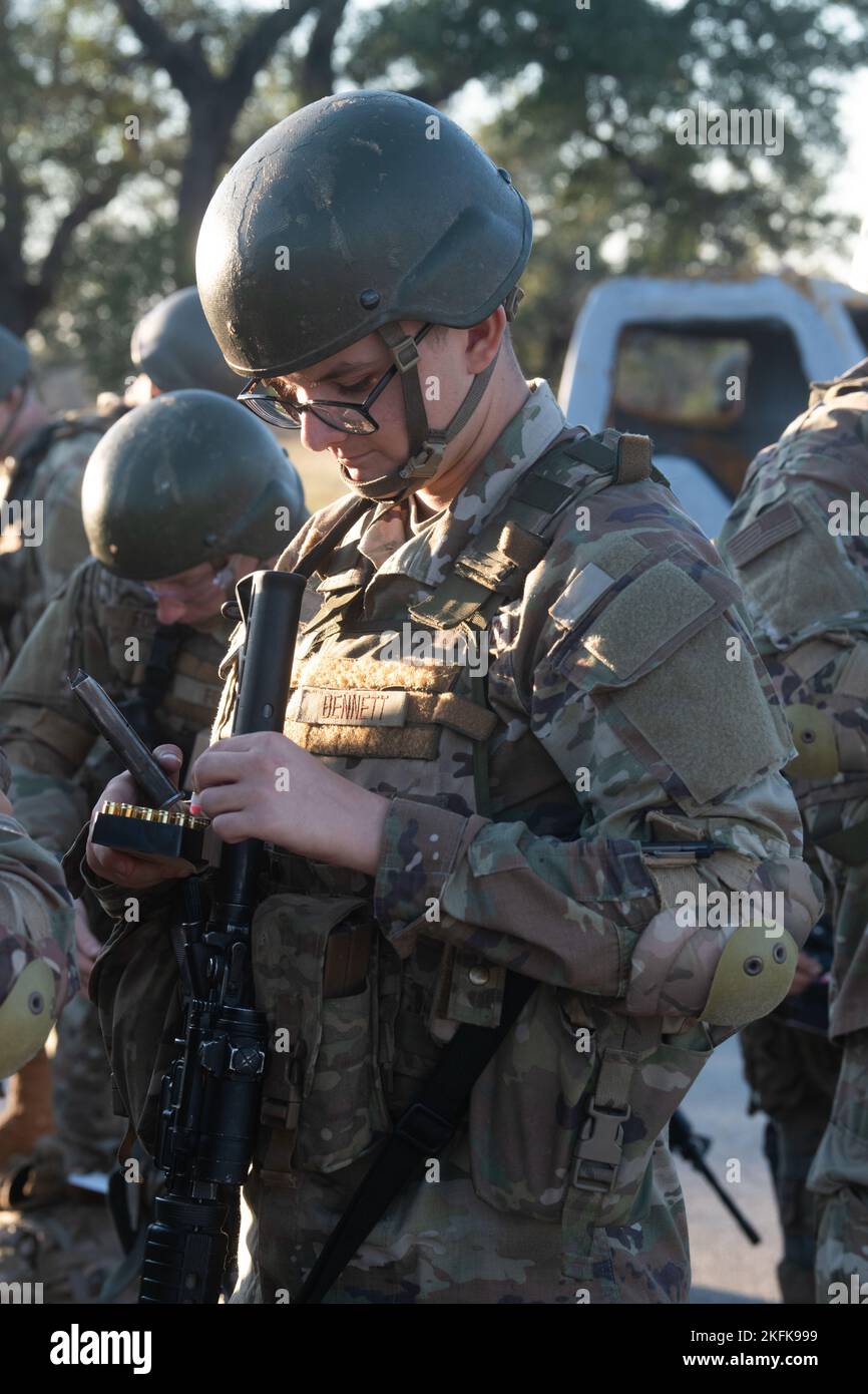 U.S. Air Force Airman Basic Joseph Bennett, security forces trainee ...