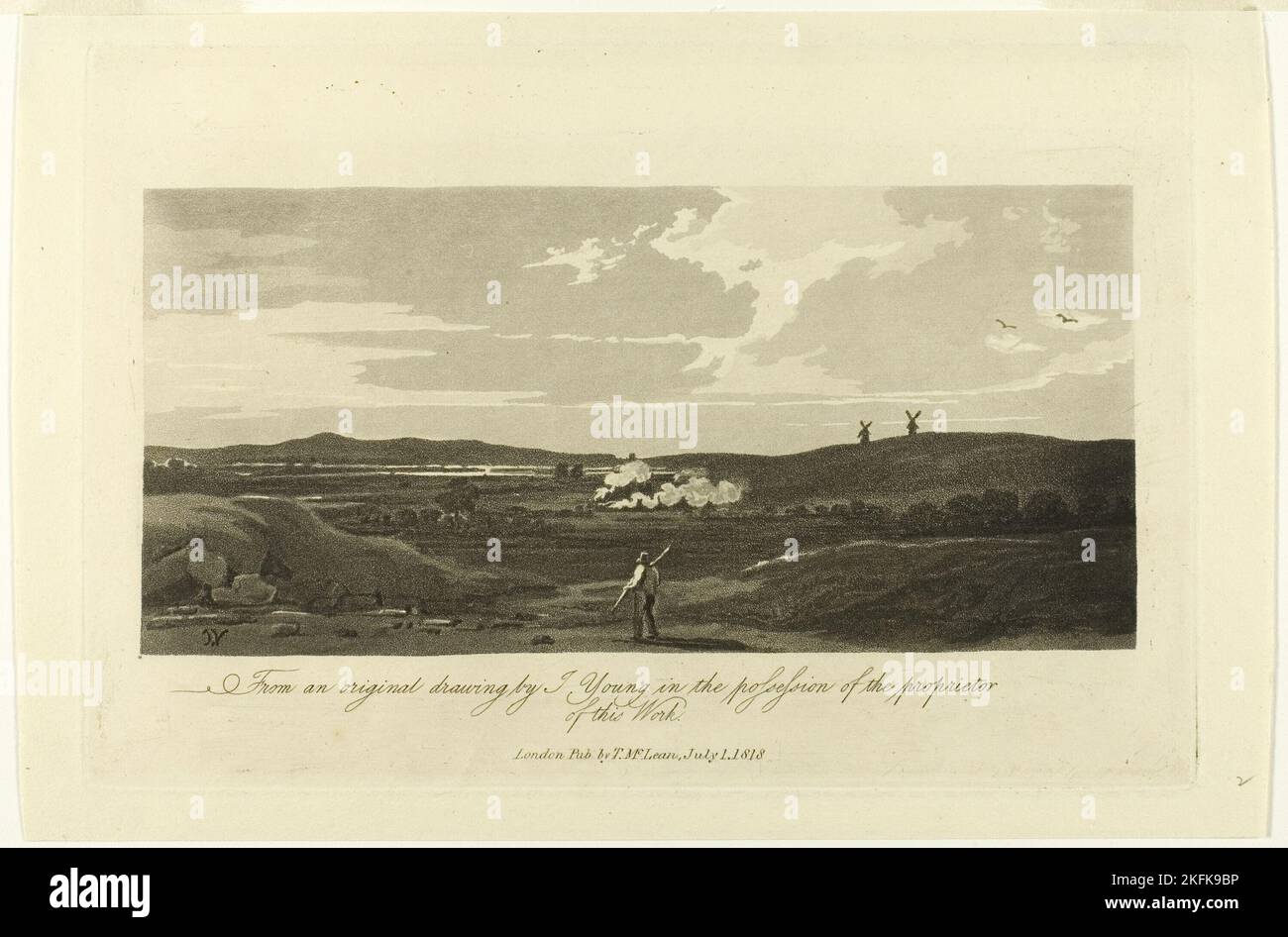 Landscape, published July 1, 1818 Stock Photo - Alamy
