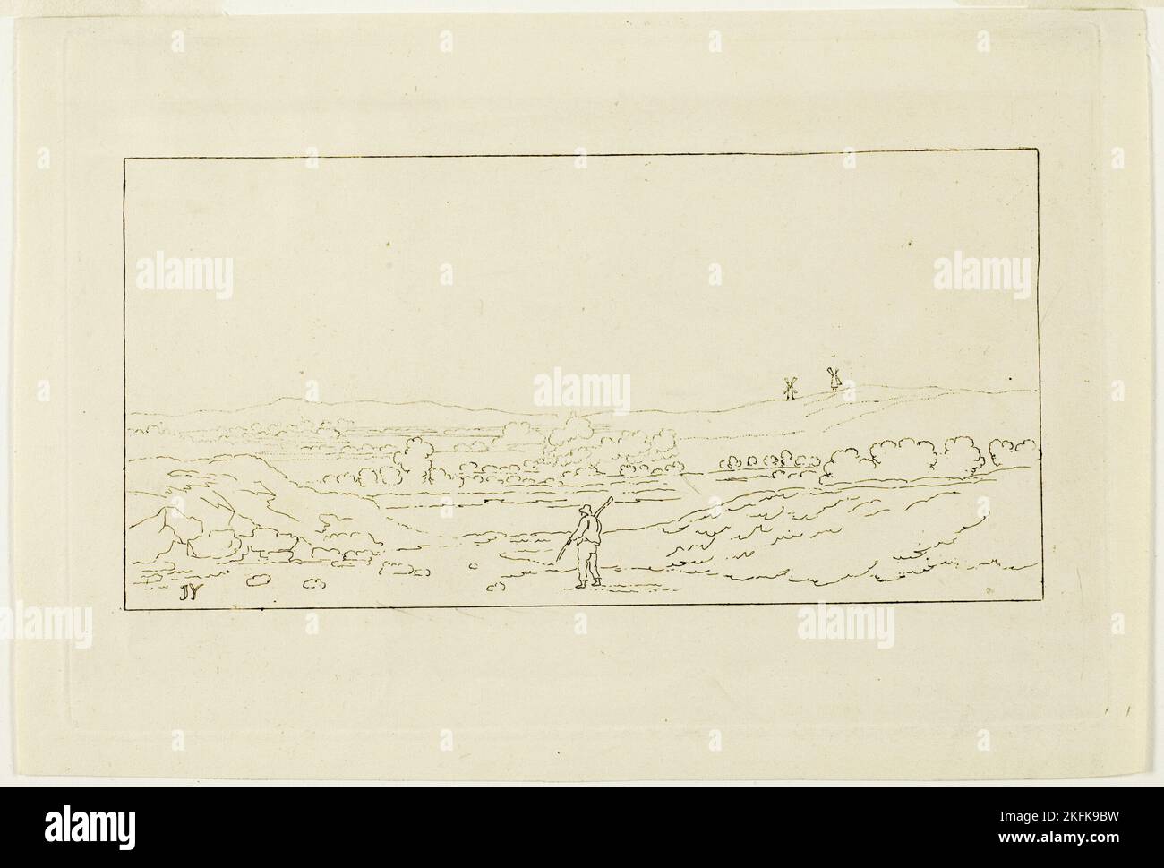 Landscape, published July 1, 1818 Stock Photo - Alamy