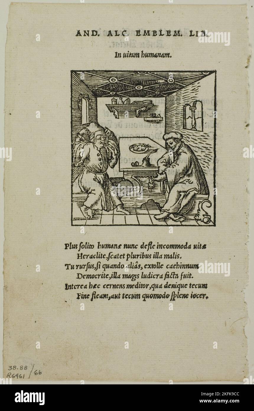 Illustration from Livret des Emblemes by Andreas Alciatus, plate 66 ...