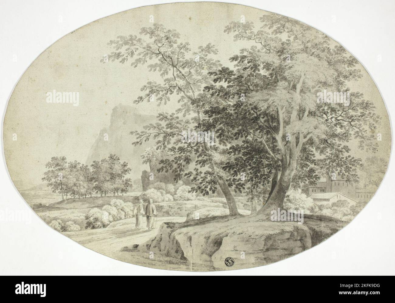 Two Pilgrims on a Wooded Road, n.d Stock Photo - Alamy